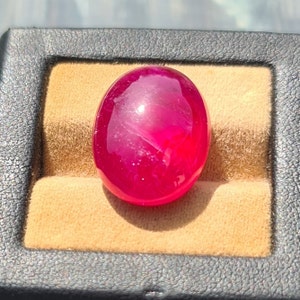 Ruby /treated Ruby/huge Ruby/oval Cabochon Cut/32.91 Ct Size/red Ruby ...