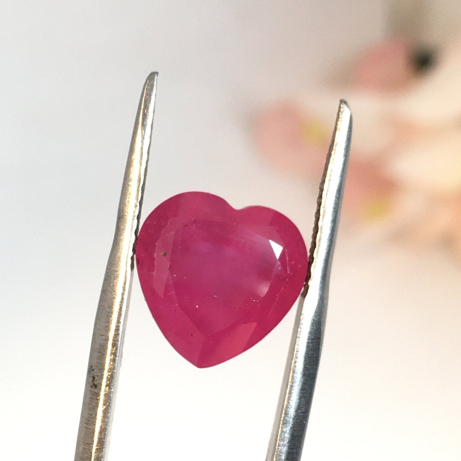 Natural Ruby Heart Shaped Treated 5.06 Carat Faceted Ruby - Etsy