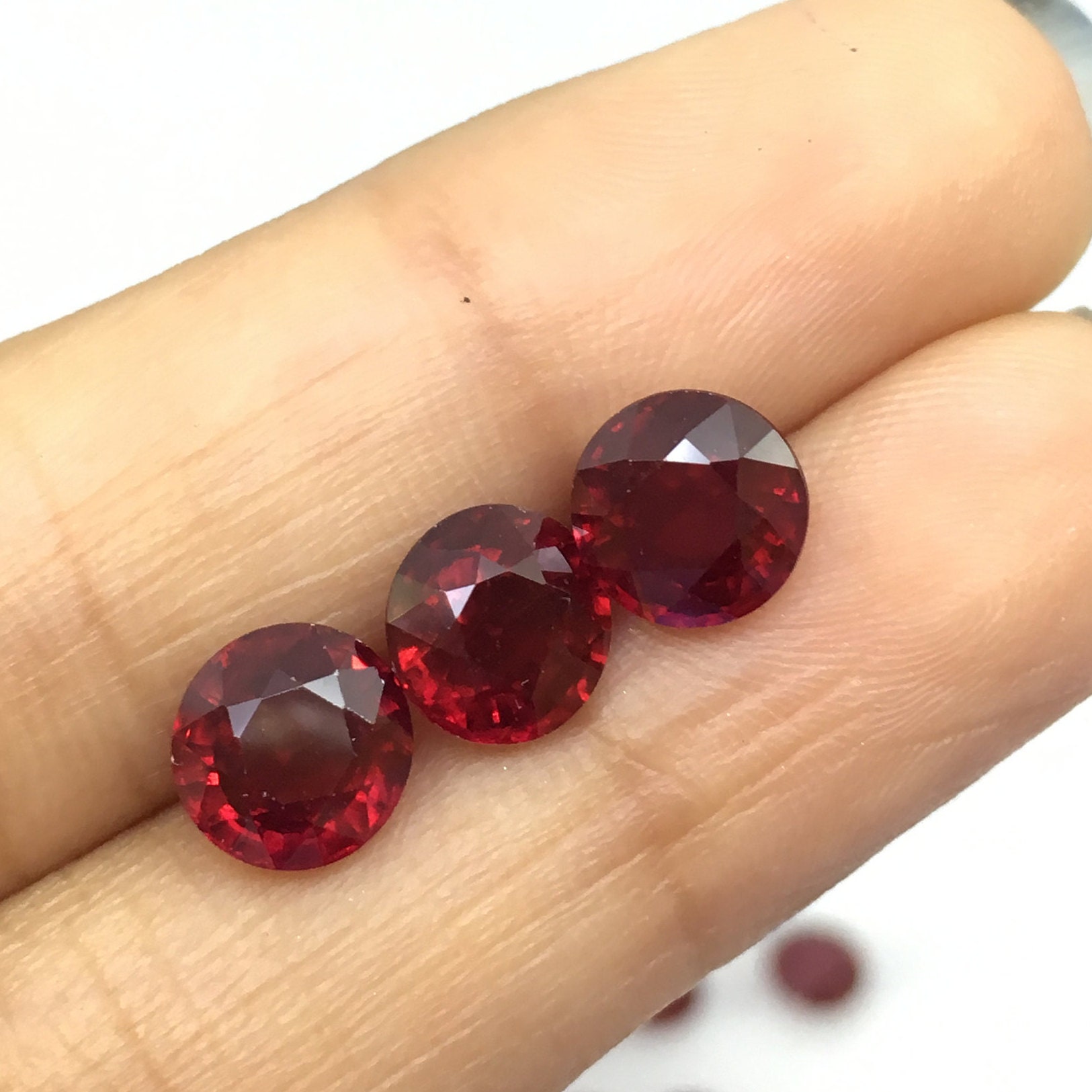 Ruby Natural Red African Ruby Lot 7 mm size 29.89 Ct 16 | Etsy