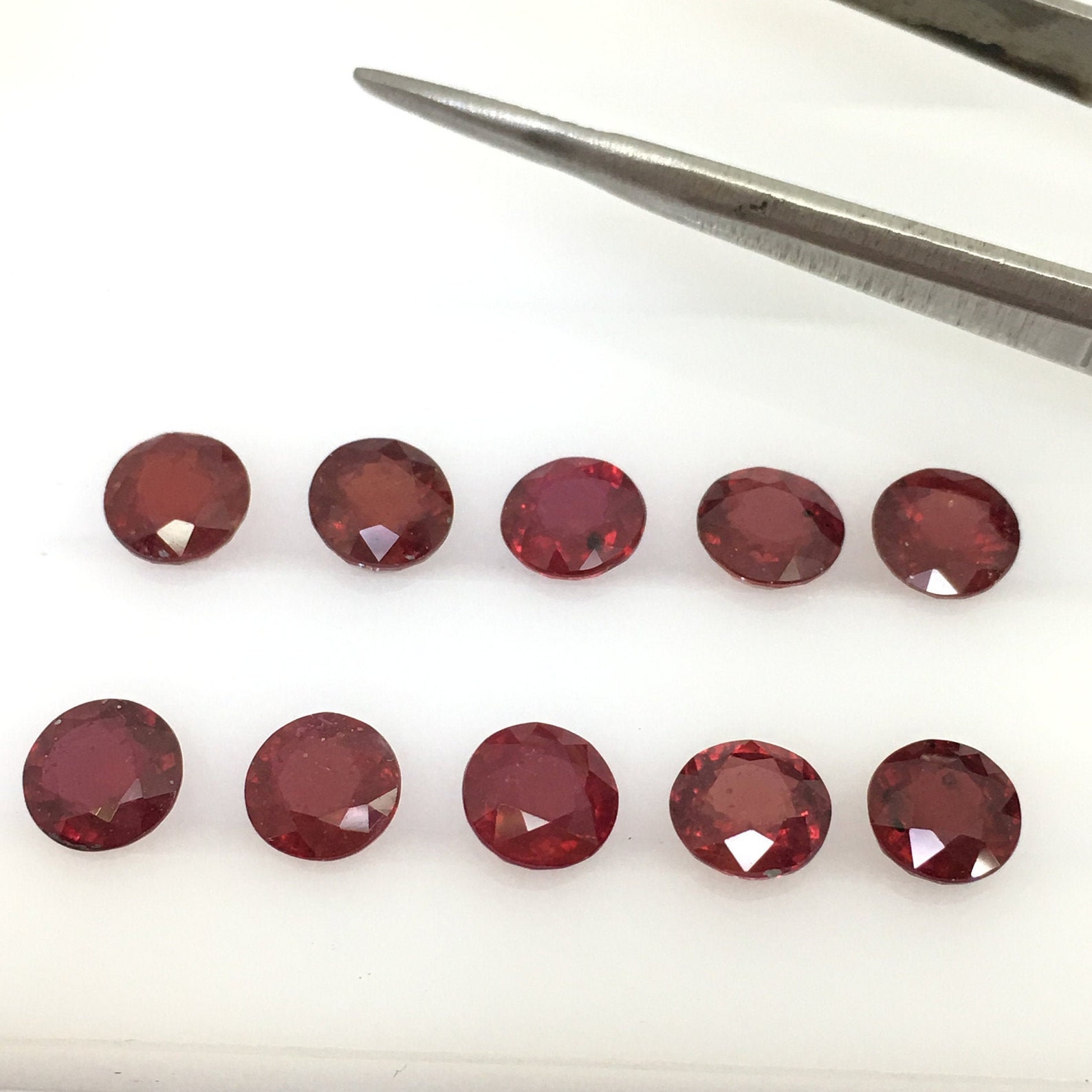Ruby Natural ~red African Ruby Lot ~5.9 Mm Size 10.68 Ct ~10 Pcs Lot ...
