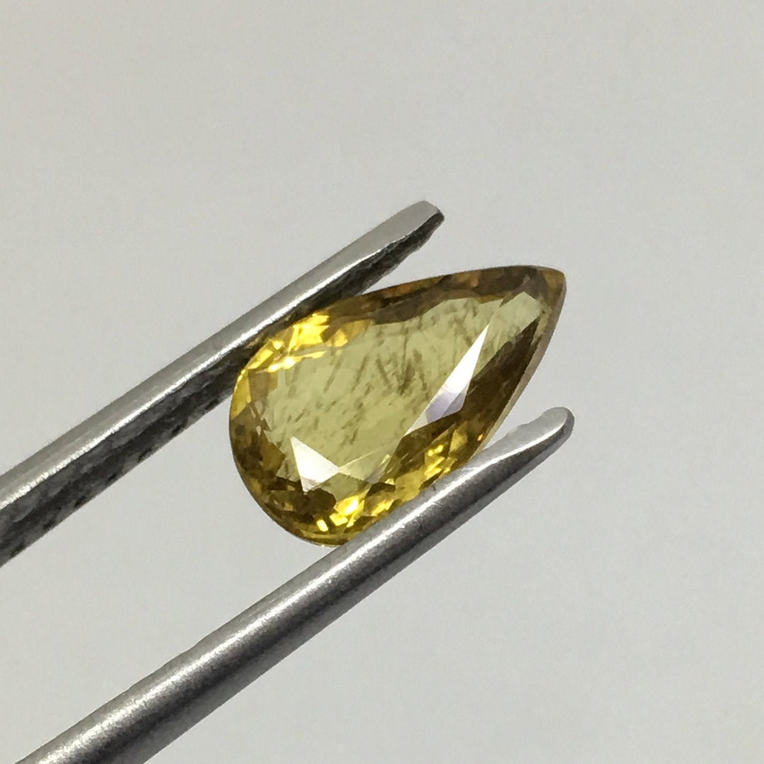 Tourmaline Natural ~ Stunning Golden Tourmaline ~ 1.47 Ct Natural Pear ...
