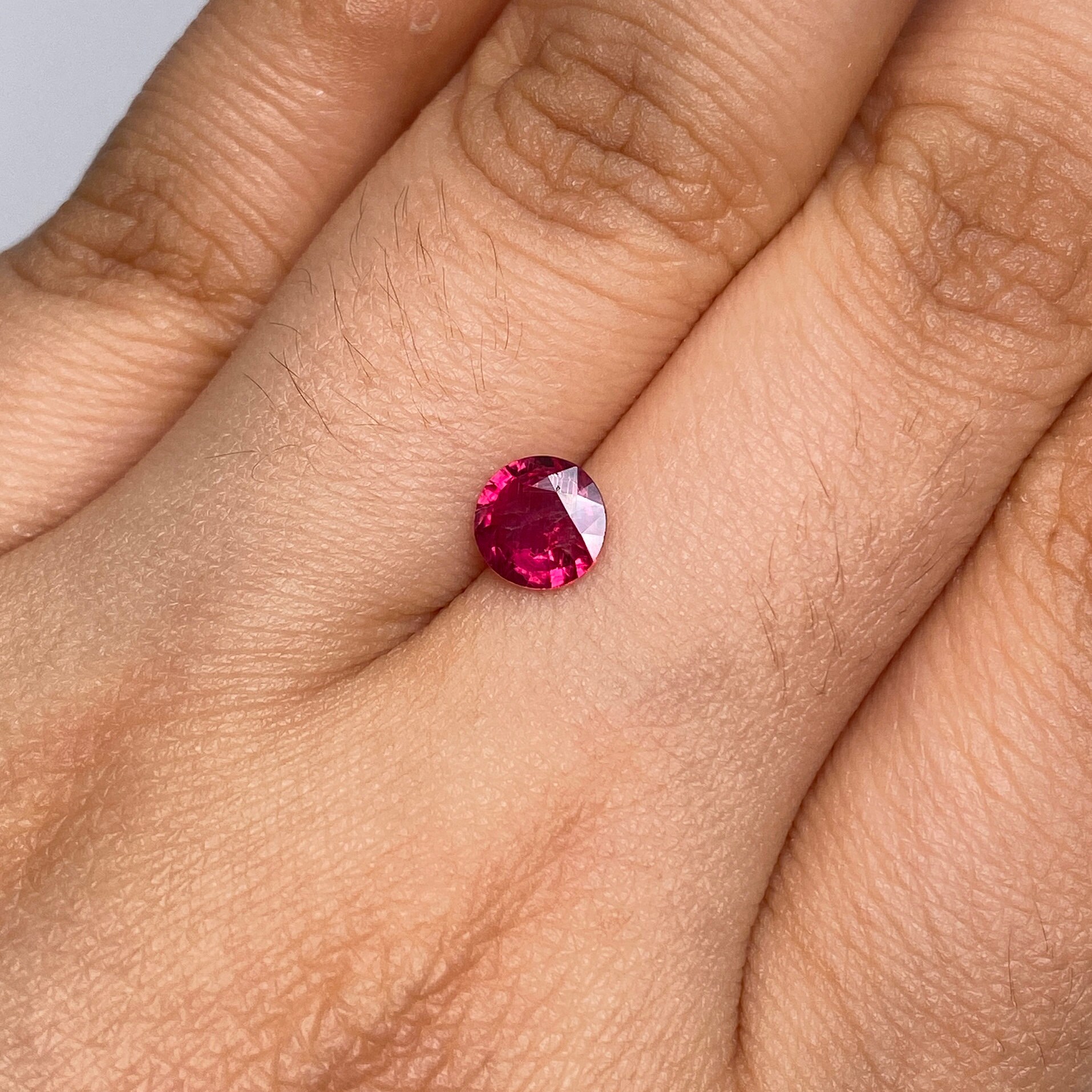 Natural Burmese Ruby0.68 Ct Natural Pinkish Red Ruby Round | Etsy
