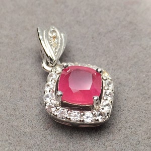 Vintage Style Ruby Pendant~ Ruby Jewelry ~ Gemstone Pendant ~ Princess ...