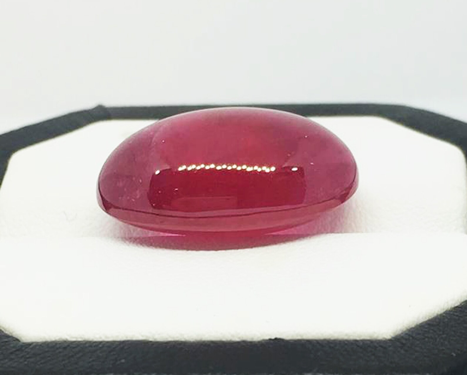 Ruby /treated Ruby/huge Ruby/oval Cabochon Cut/32.91 Ct Size/red Ruby ...