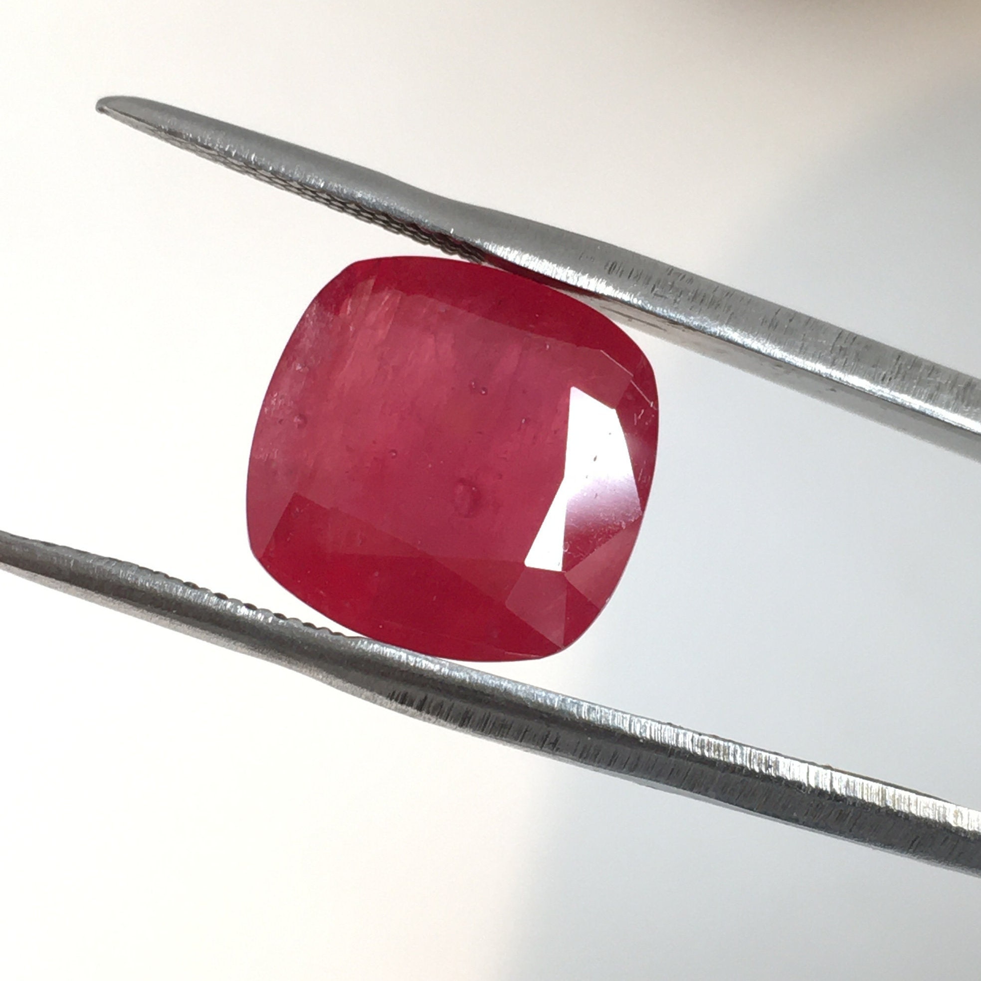 Natural Ruby Cushion Cut Treated Big 6.23 Carat - Etsy