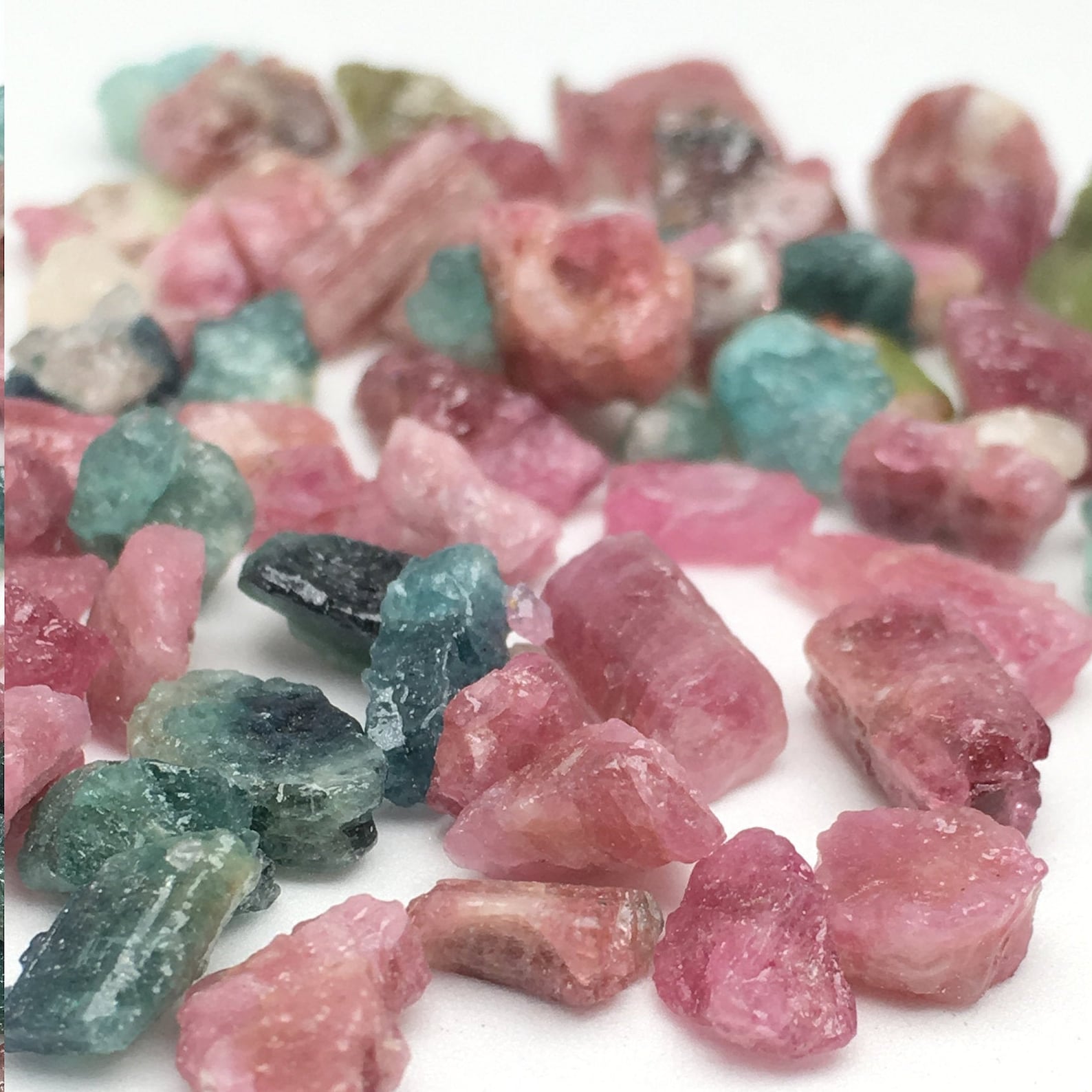 Natural Raw Tourmaline mix Green and Pink Tourmaline Rough healing ...