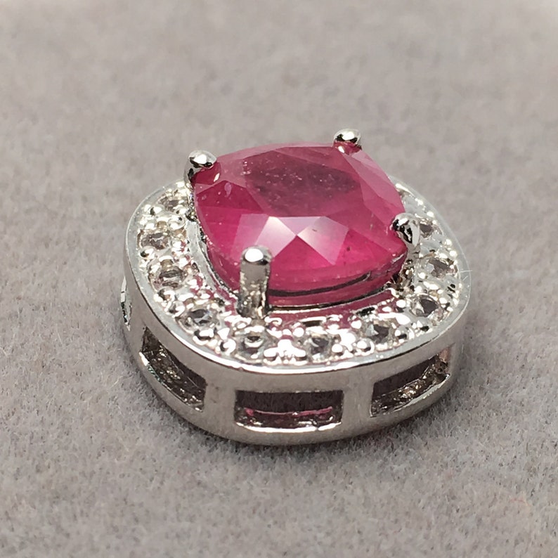 Vintage Style Ruby Pendant Ruby Jewelry Gemstone Pendant Cushion Cut ...