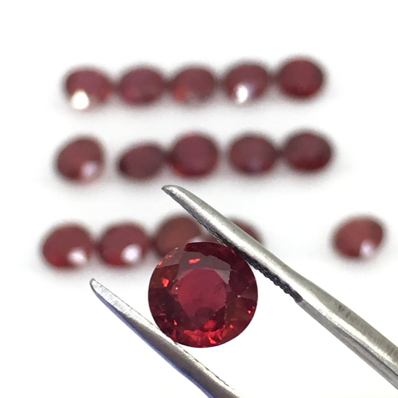 Ruby Natural Red African Ruby Lot 7 mm size 29.89 Ct 16 | Etsy