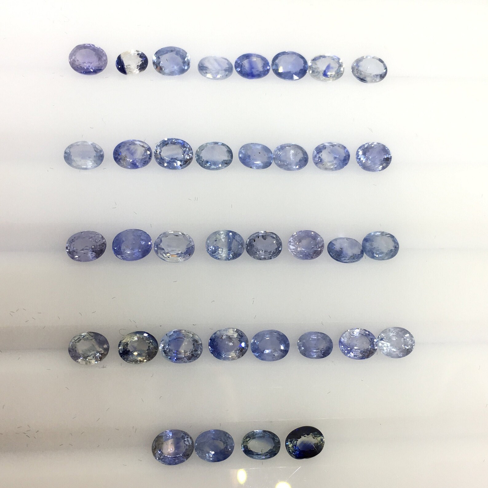 Blue Sapphire Natural ~ Light Blue Ceylon Lavender Sapphire Lot ~16.47 ...