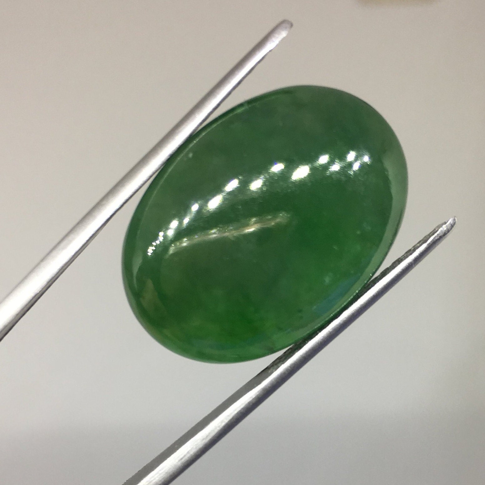 Jadeite Untreated Burma Jade Huge 24.88 Ct Natural Pure Green Jadeite ...