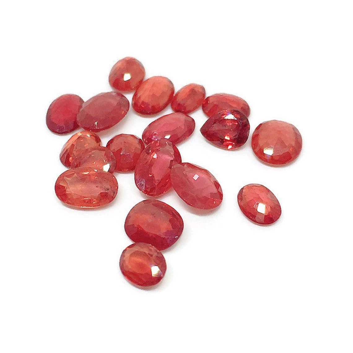 Natural Orange Sapphires Burnt Orange Color Beautiful - Etsy
