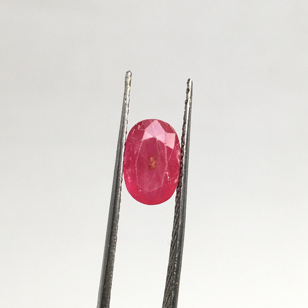 1.62 Ct Red Ruby - Long Oval Natural Burmese Ruby - Pigeon Blood Color ...