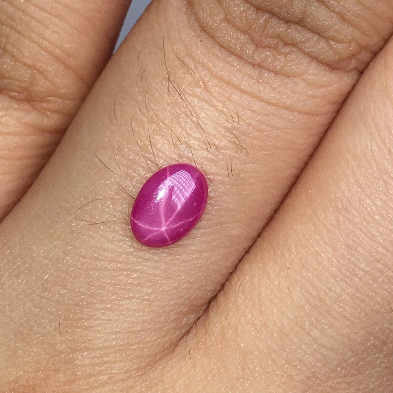 Natural Burmese Star Ruby 0.49 Ct Natural Pink Cabochon Ruby Oval Shape ...