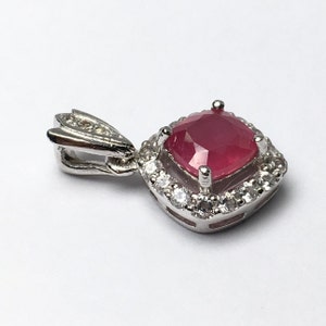 Vintage Style Ruby Pendant~ Ruby Jewelry ~ Gemstone Pendant ~ Princess ...