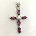 Cross Pendant With Rhodolite ~ Rhodolite Garnet 18K White Gold Pendant ...