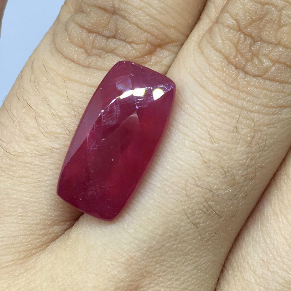 Natural Ruby Long Rectangle Cut Ruby treated 11.30 Ct - Etsy