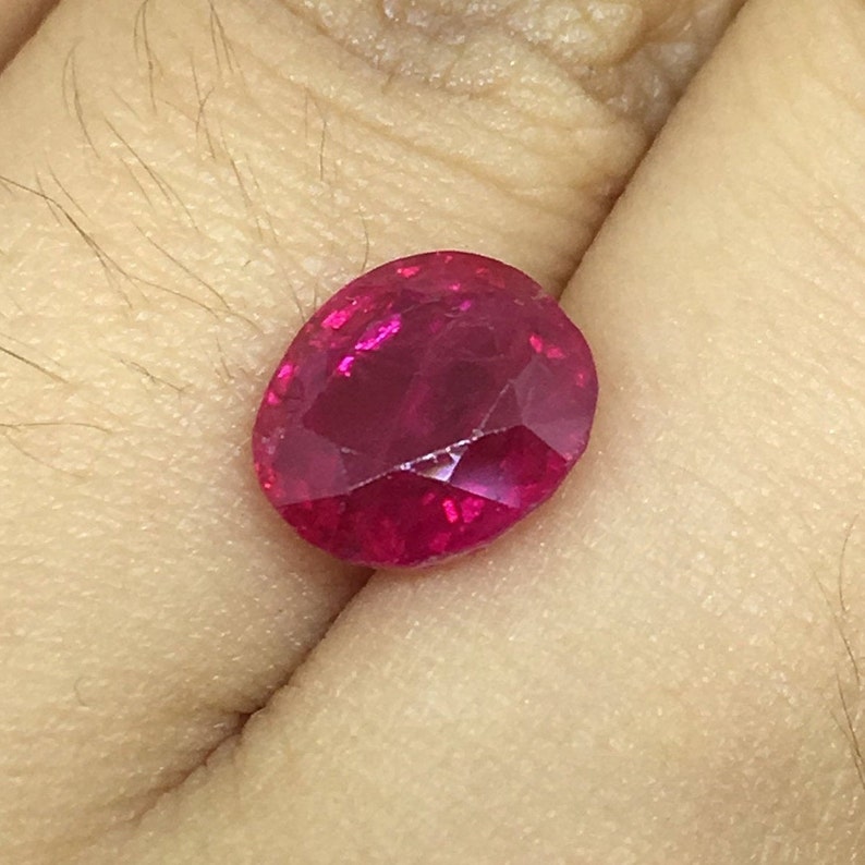 Natural Burmese Ruby 3.02 Ct Natural Pinkish Red Ruby ruby From Mogok ...
