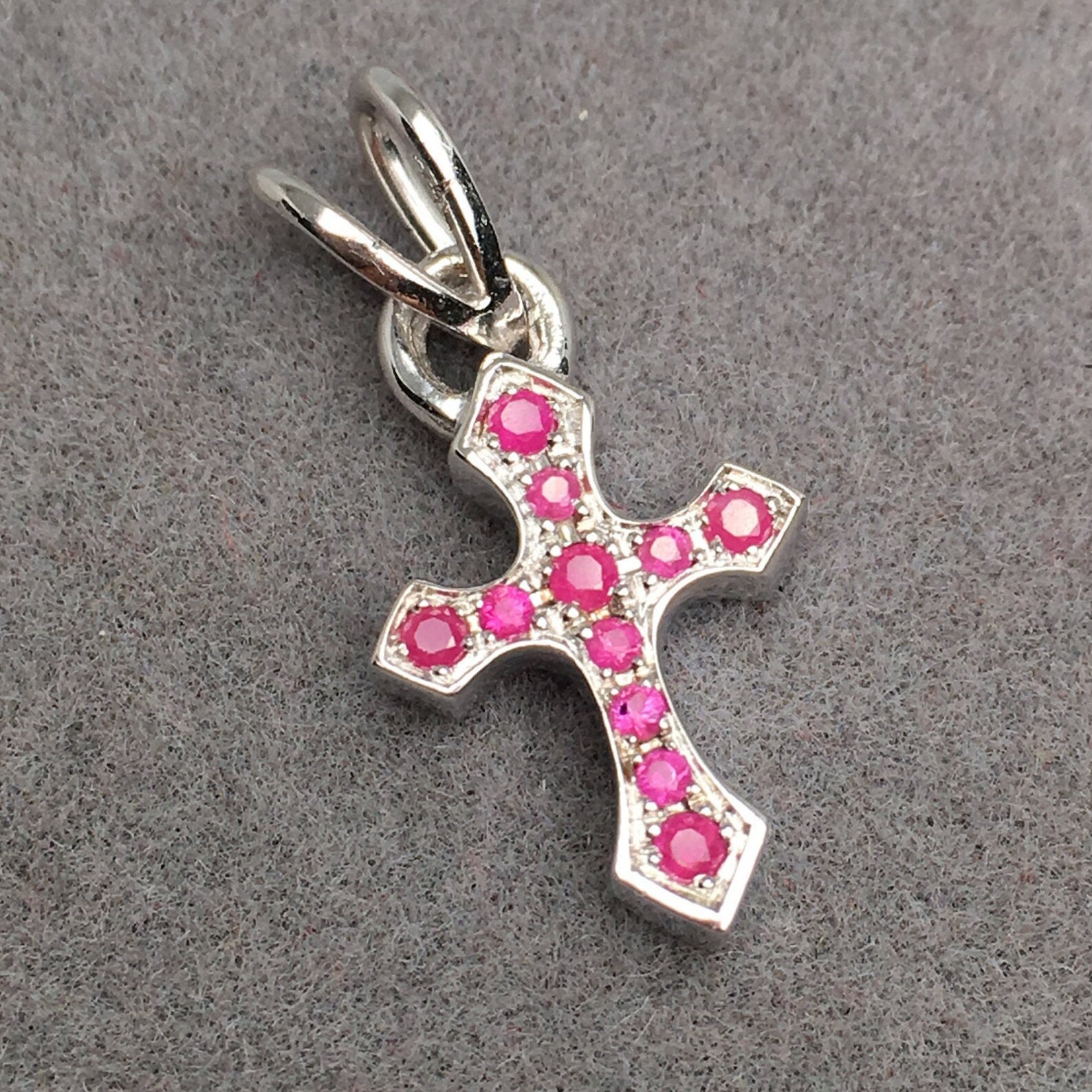Ruby Cross Cross Pendant With Natural Ruby Red Gems Cross Pendant ...