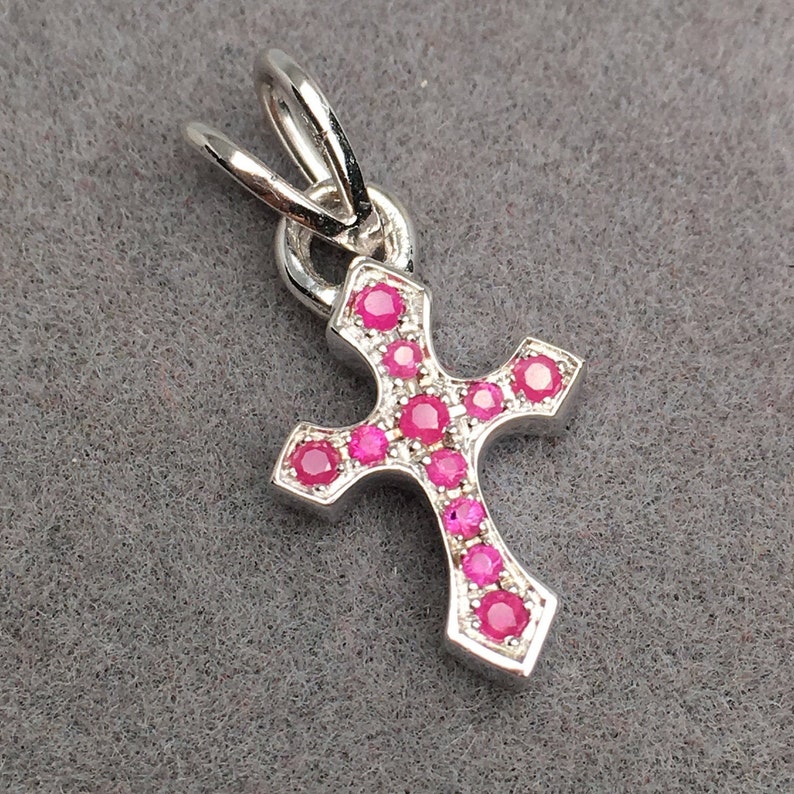 Ruby Cross Cross Pendant With Natural Ruby Red Gems Cross Pendant ...