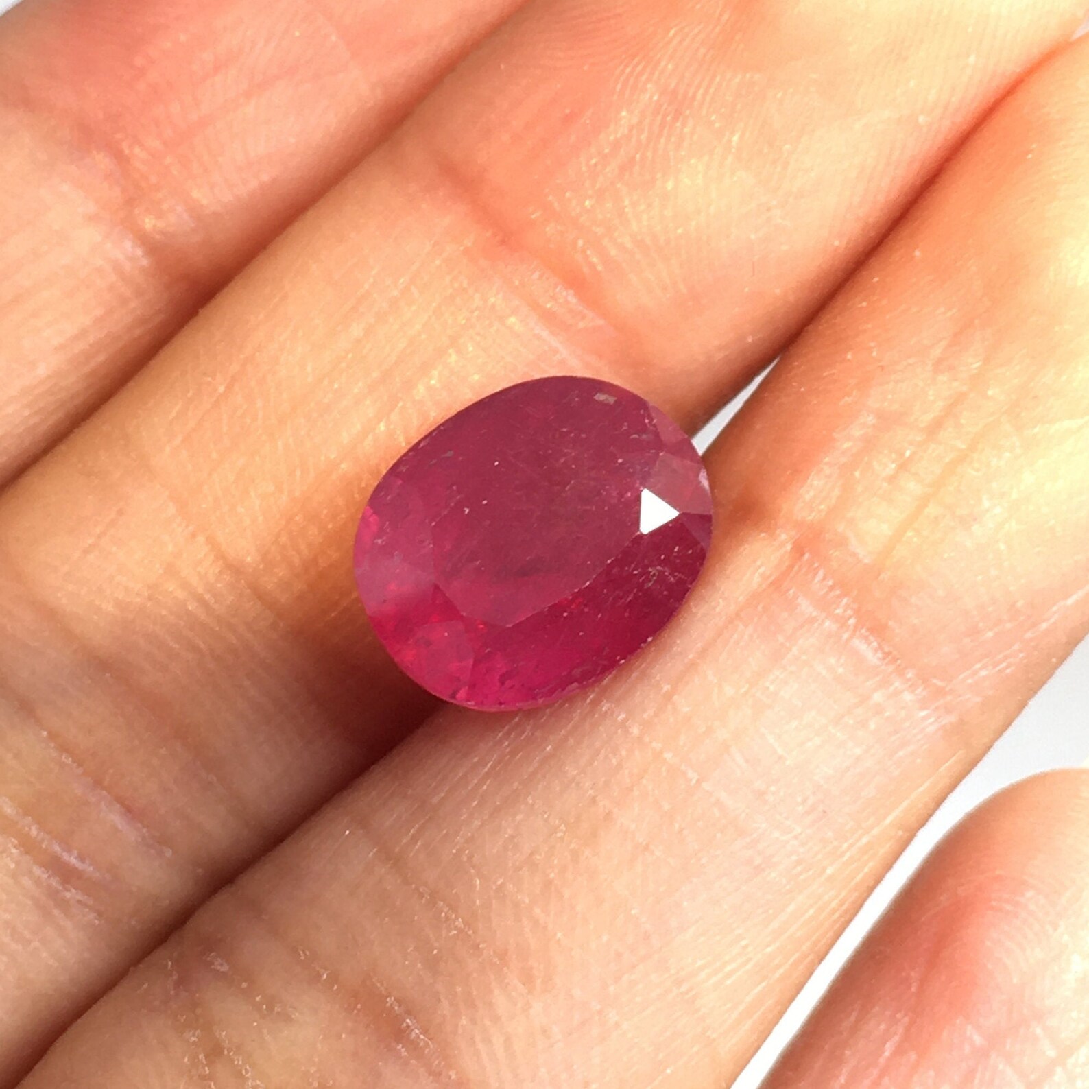 Natural Ruby Oval Shaped Treated Big 6.6 Carat Faceted | Etsy
