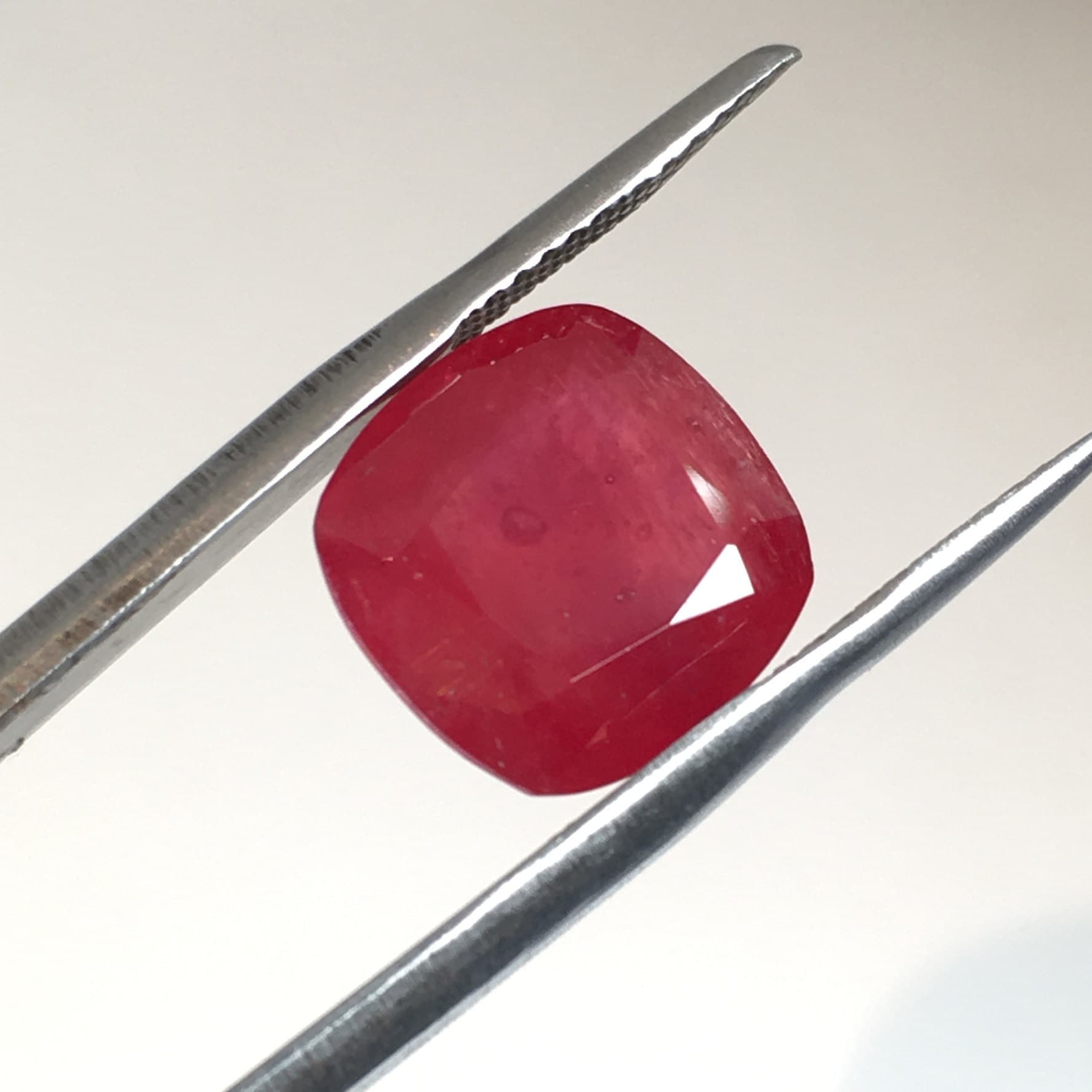 Natural Ruby Cushion Cut Treated Big 6.23 carat | Etsy