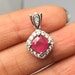 Vintage Style Ruby Pendant~ Ruby Jewelry ~ Gemstone Pendant ~ Princess ...