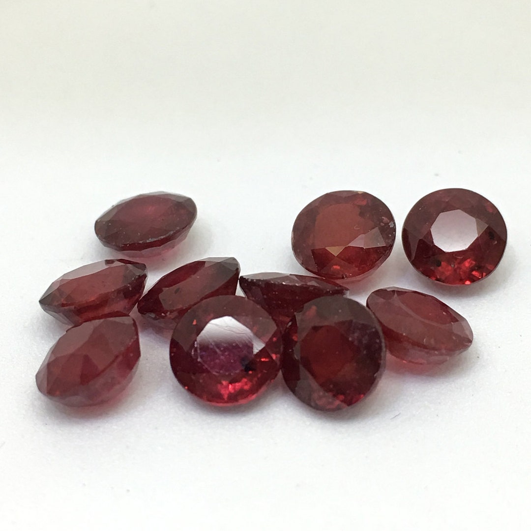 Ruby Natural ~red African Ruby Lot ~5.9 Mm Size 10.68 Ct ~10 Pcs Lot ...