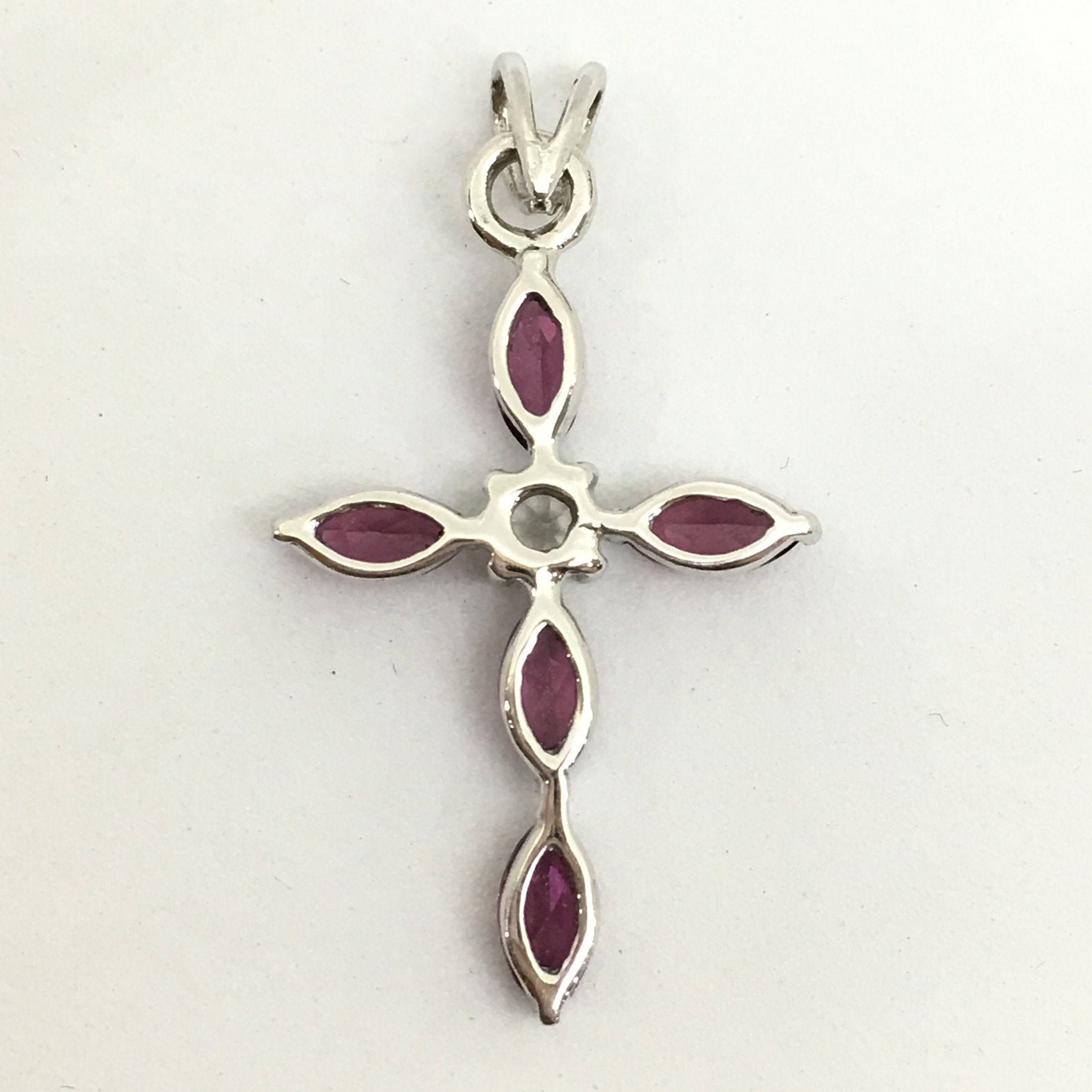 Cross Pendant With Rhodolite Rhodolite Garnet Cross Pendant - Etsy