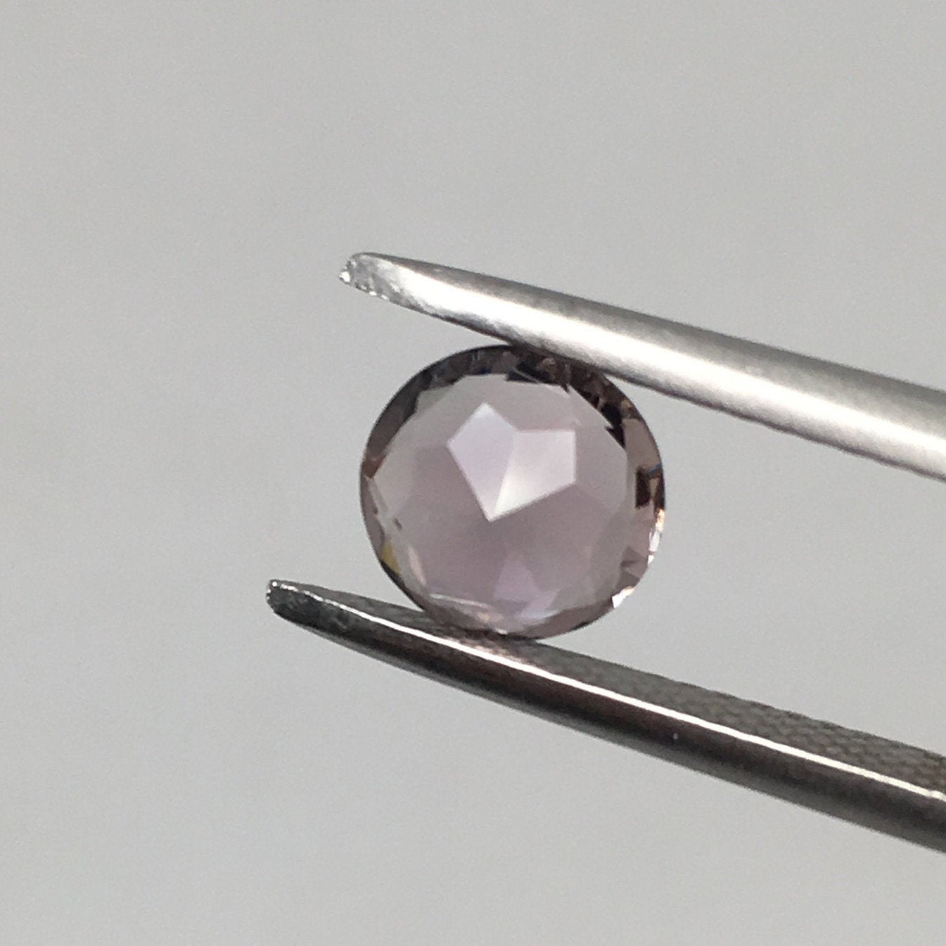 Bi-Color Tourmaline Gray-Pink Tourmaline Round Brilliant Cut | Etsy