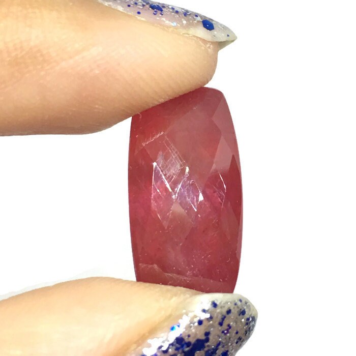 Natural Ruby Long Rectangle Cut Ruby treated 11.30 Ct - Etsy