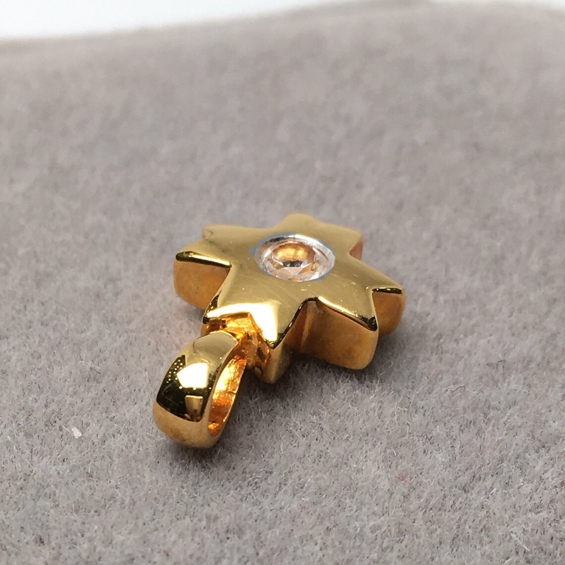Gold Pendant ~good Luck Charm Gold Pendant ~18K Gold and Natural ...