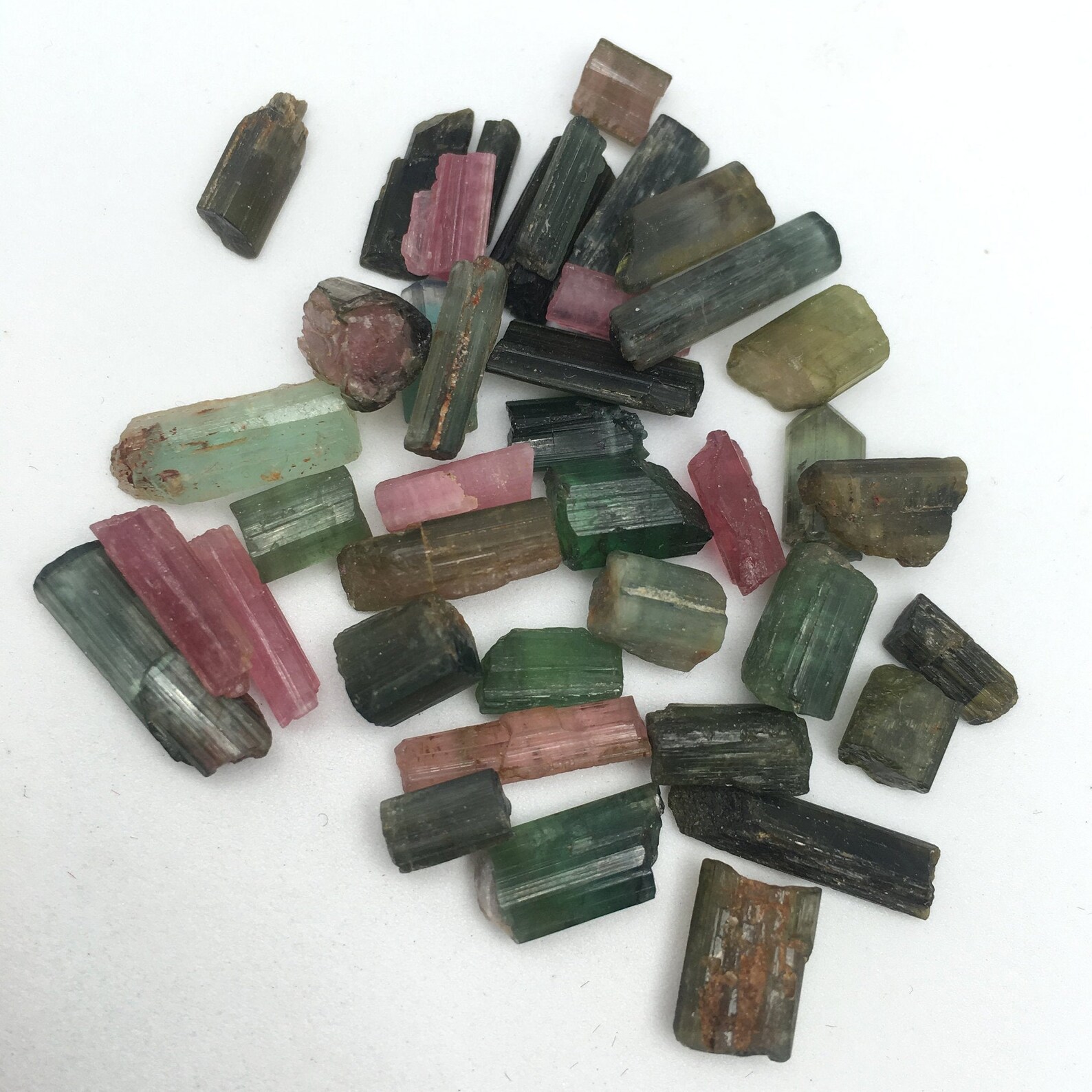 Natural Raw Tourmaline ~mix Green and Pink Tourmaline Rough ~healing ...