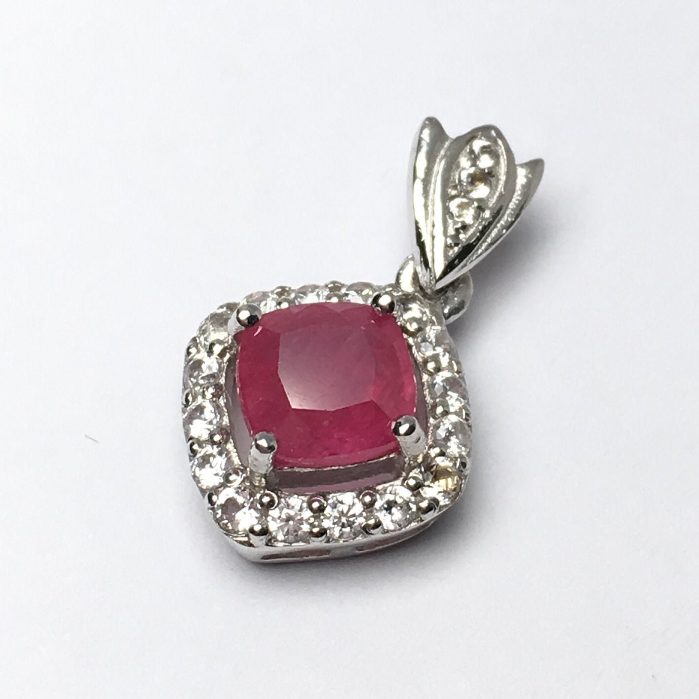 Vintage Style Ruby Pendant Ruby Jewelry Gemstone Pendant - Etsy