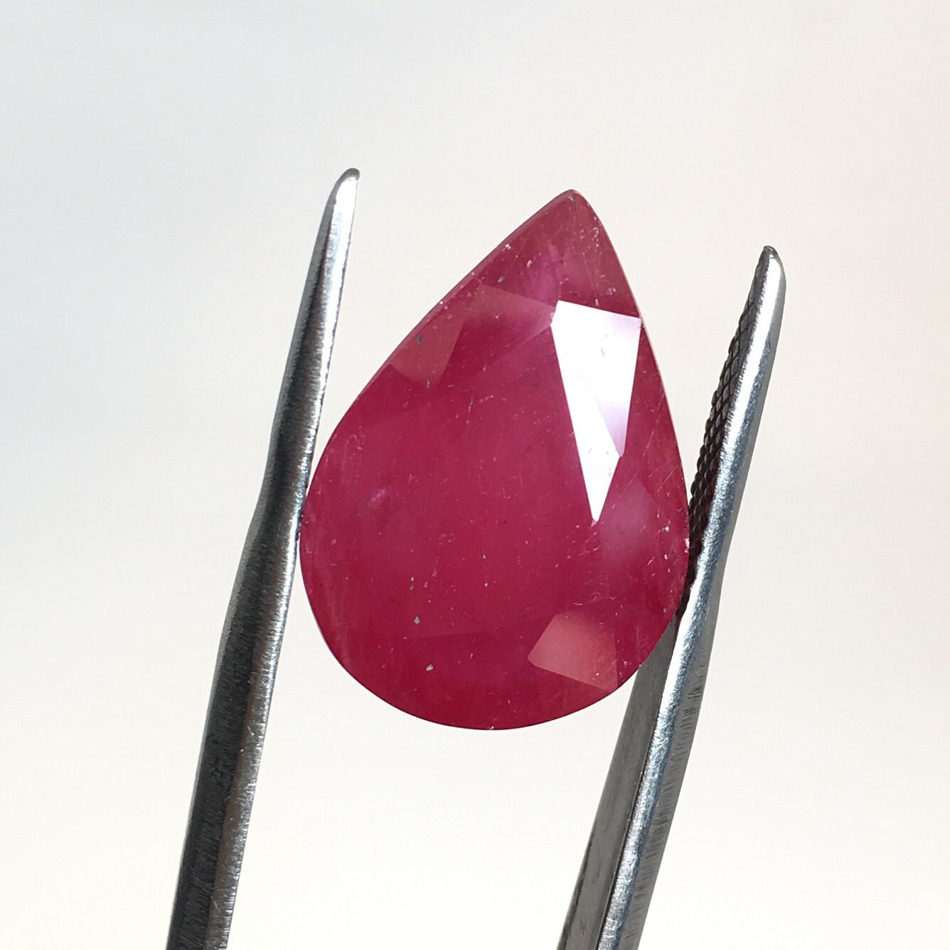 Natural Ruby Pear Shaped Treated Big 8.88 Carat Facetedrubyunique Ruby ...