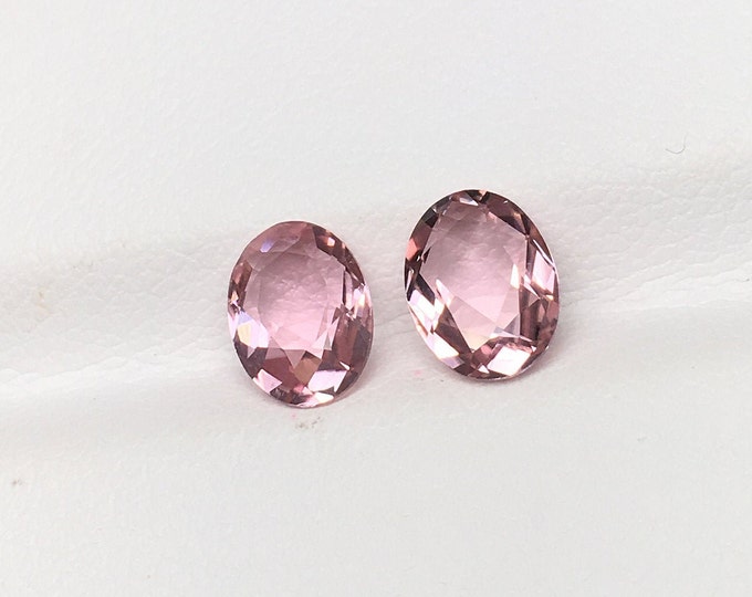 Natural Pink Tourmaline Oval Shaped Genuine Tourmaline Hot Pink 2pcs ...