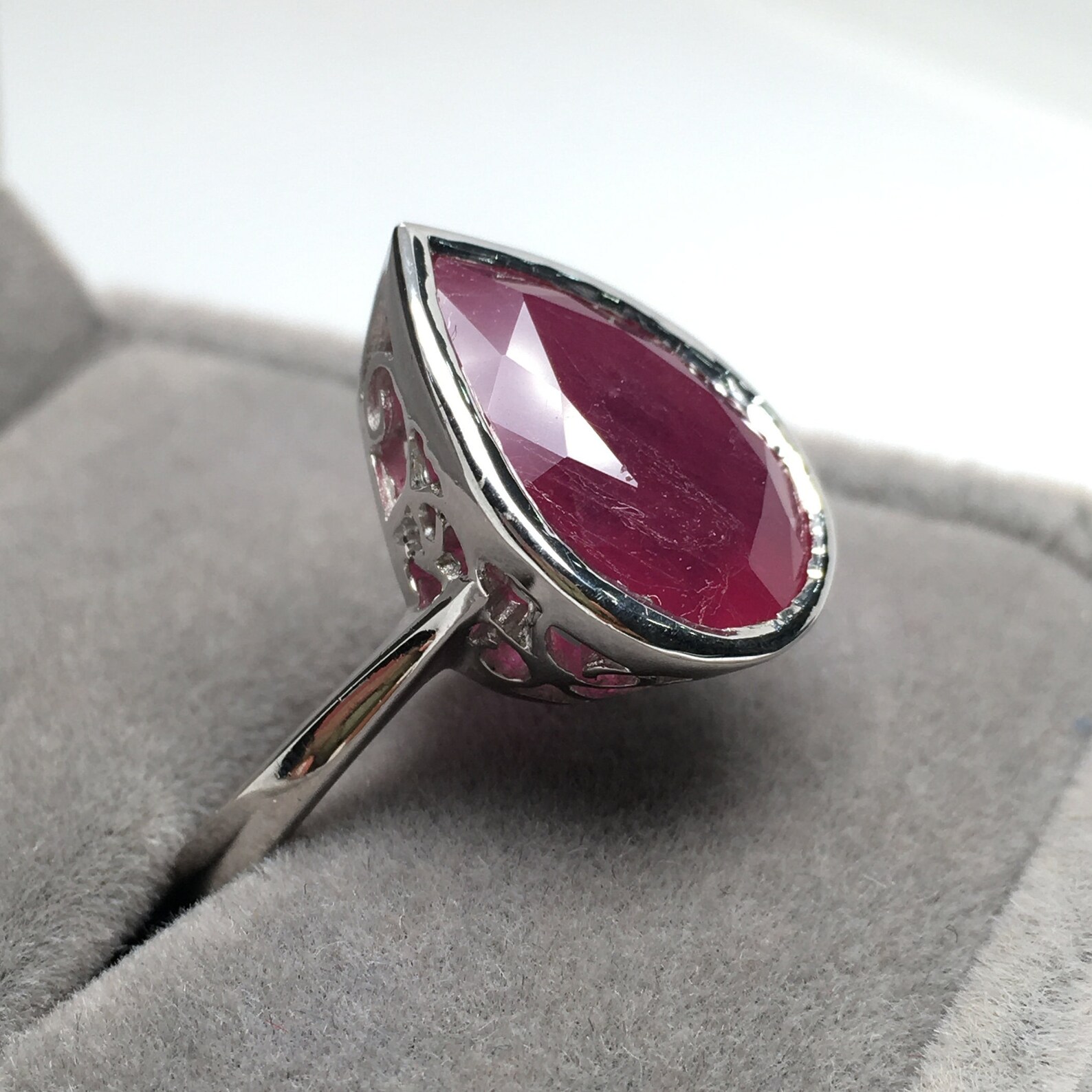 Natural Ruby Lady Ring Set in Sterling Silver Women Jewelry | Etsy