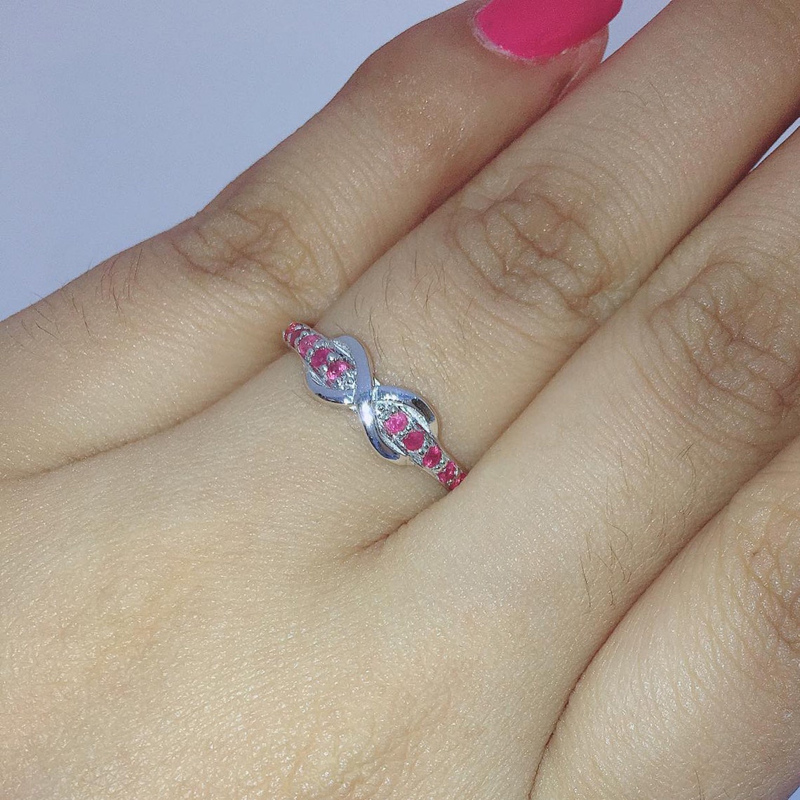 Ruby Infinity Love Ring /gemstones Ring /ruby Ring /valentines - Etsy