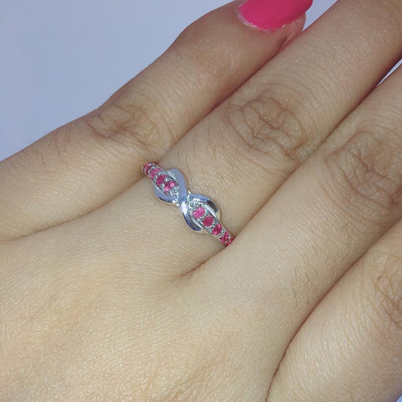 Ruby Infinity Love Ring /gemstones Ring /ruby Ring /valentines - Etsy
