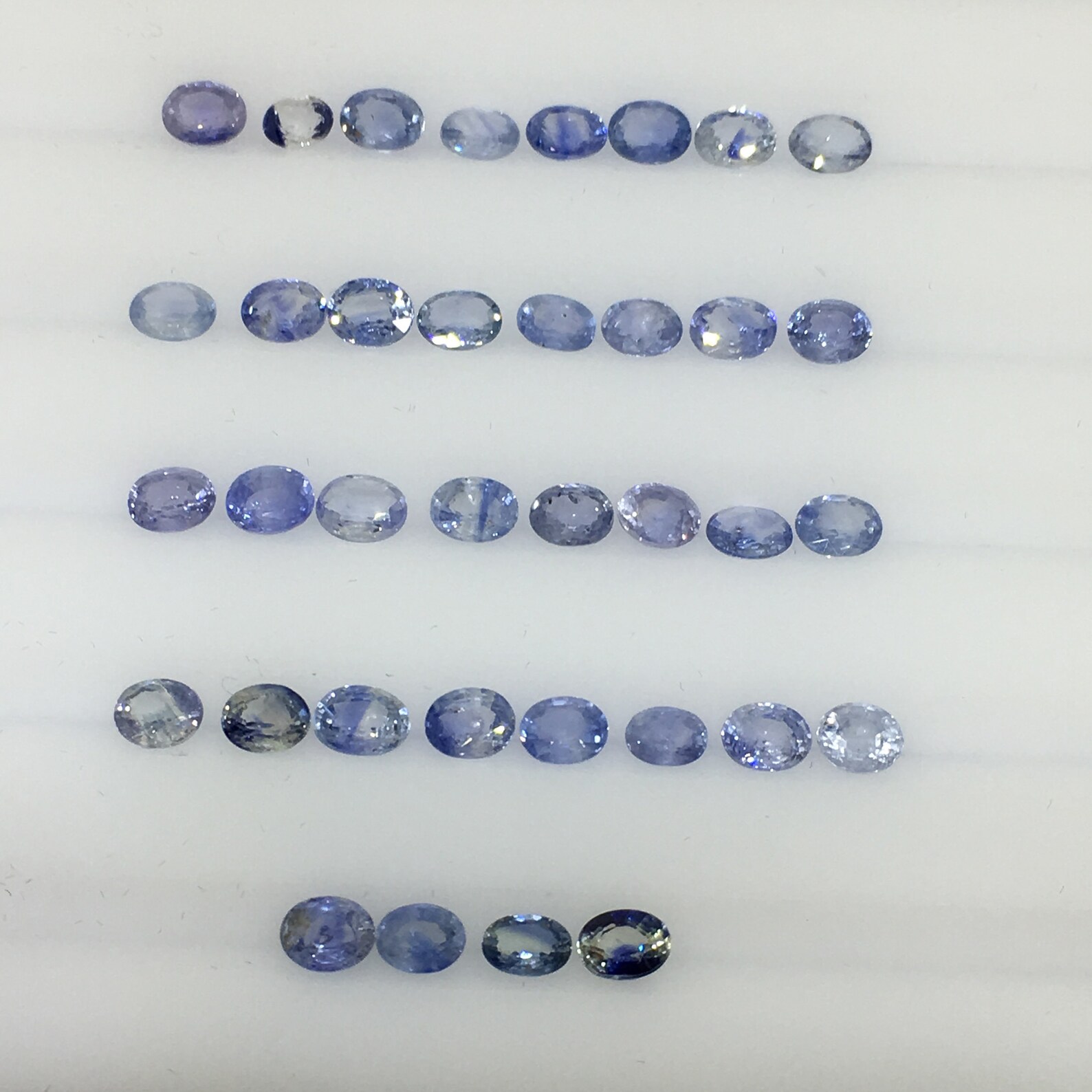 Blue Sapphire Natural ~ Light Blue Ceylon Lavender Sapphire Lot ~16.47 ...