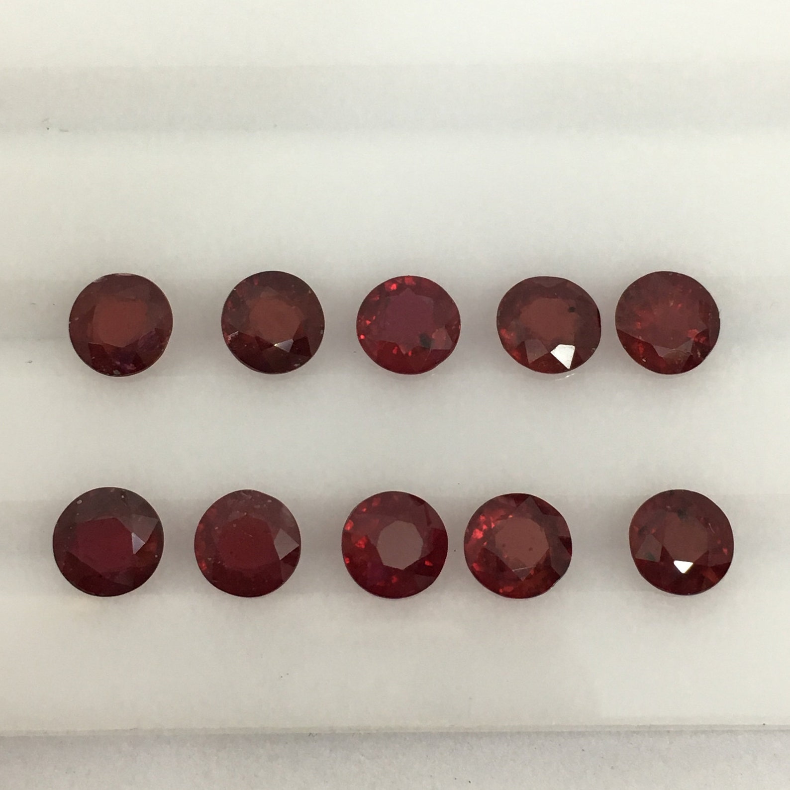 Ruby Natural ~red African Ruby Lot ~5.9 Mm Size 10.68 Ct ~10 Pcs Lot ...