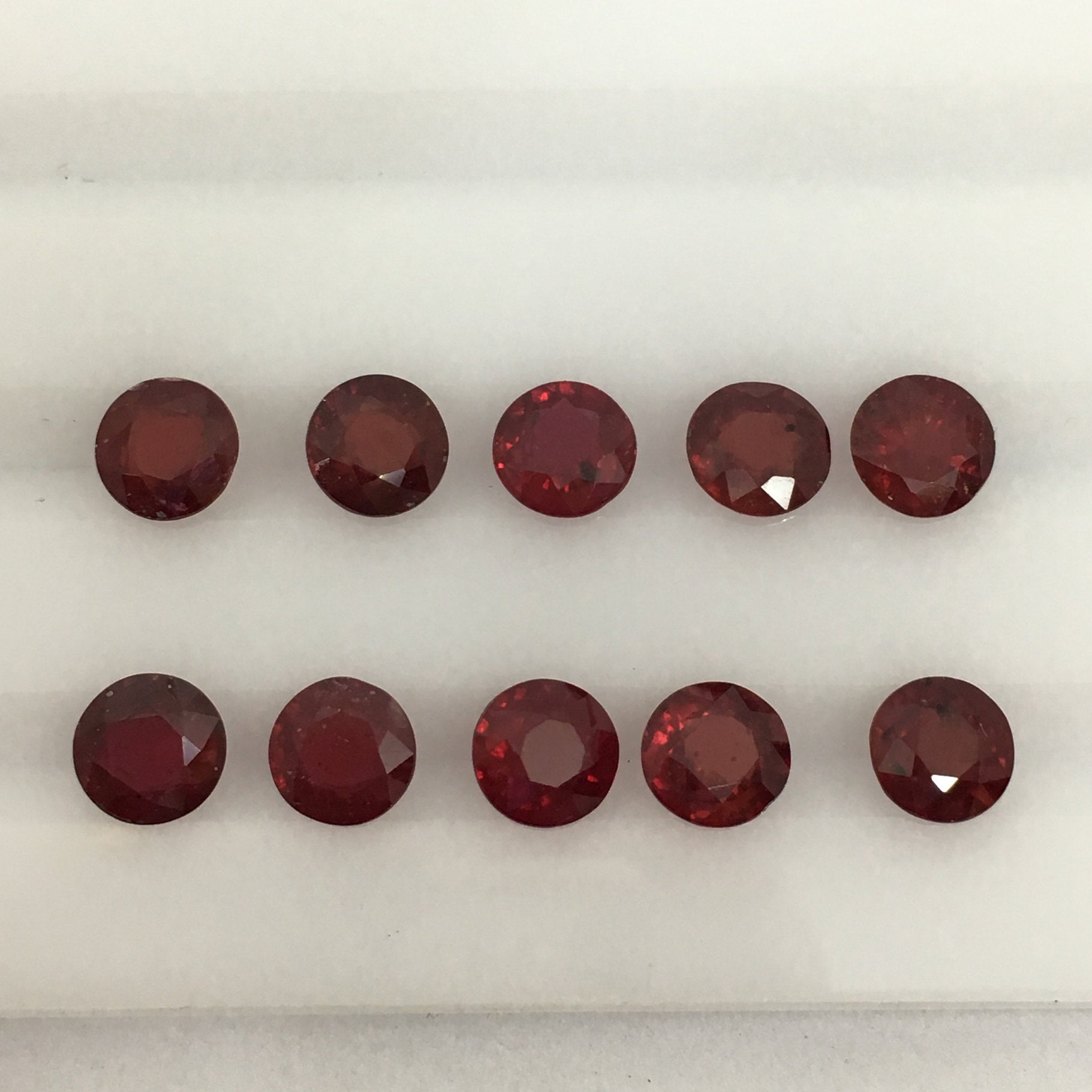 Ruby Natural ~red African Ruby Lot ~5.9 Mm Size 10.68 Ct ~10 Pcs Lot ...