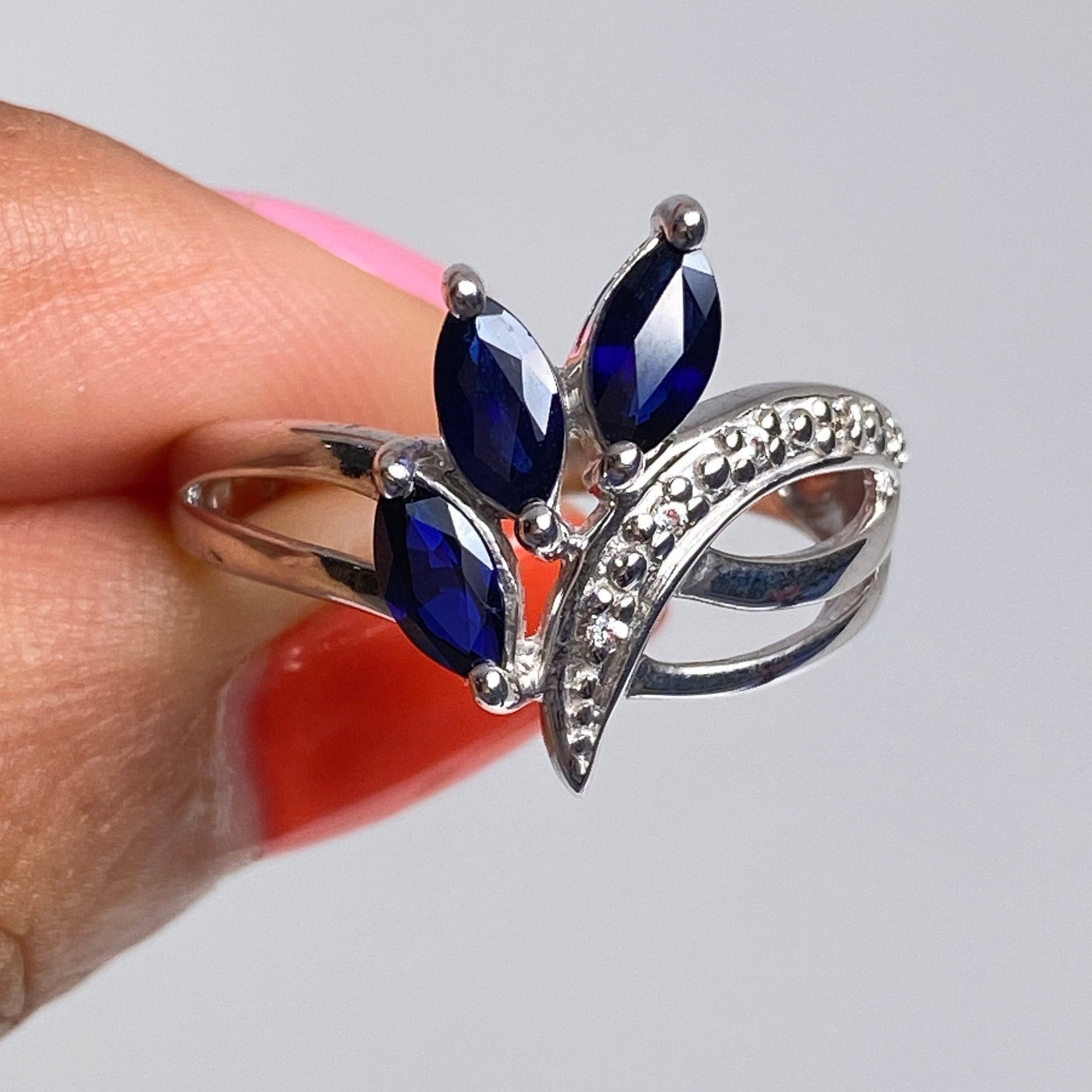 Natural Blue Sapphire Beautiful Sapphire Ring Sapphire | Etsy