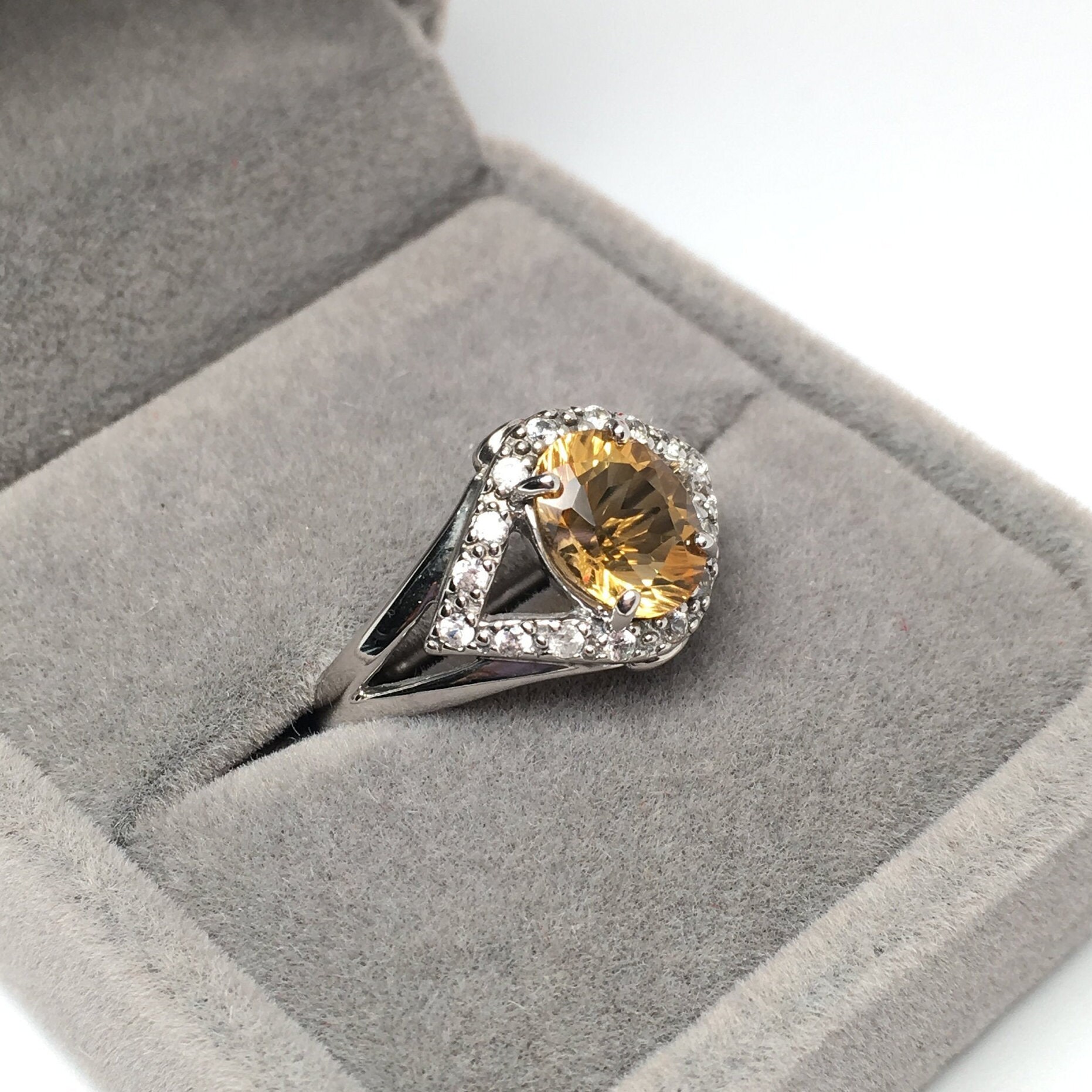 Natural Yellow Citrine citrine Ring citrine - Etsy