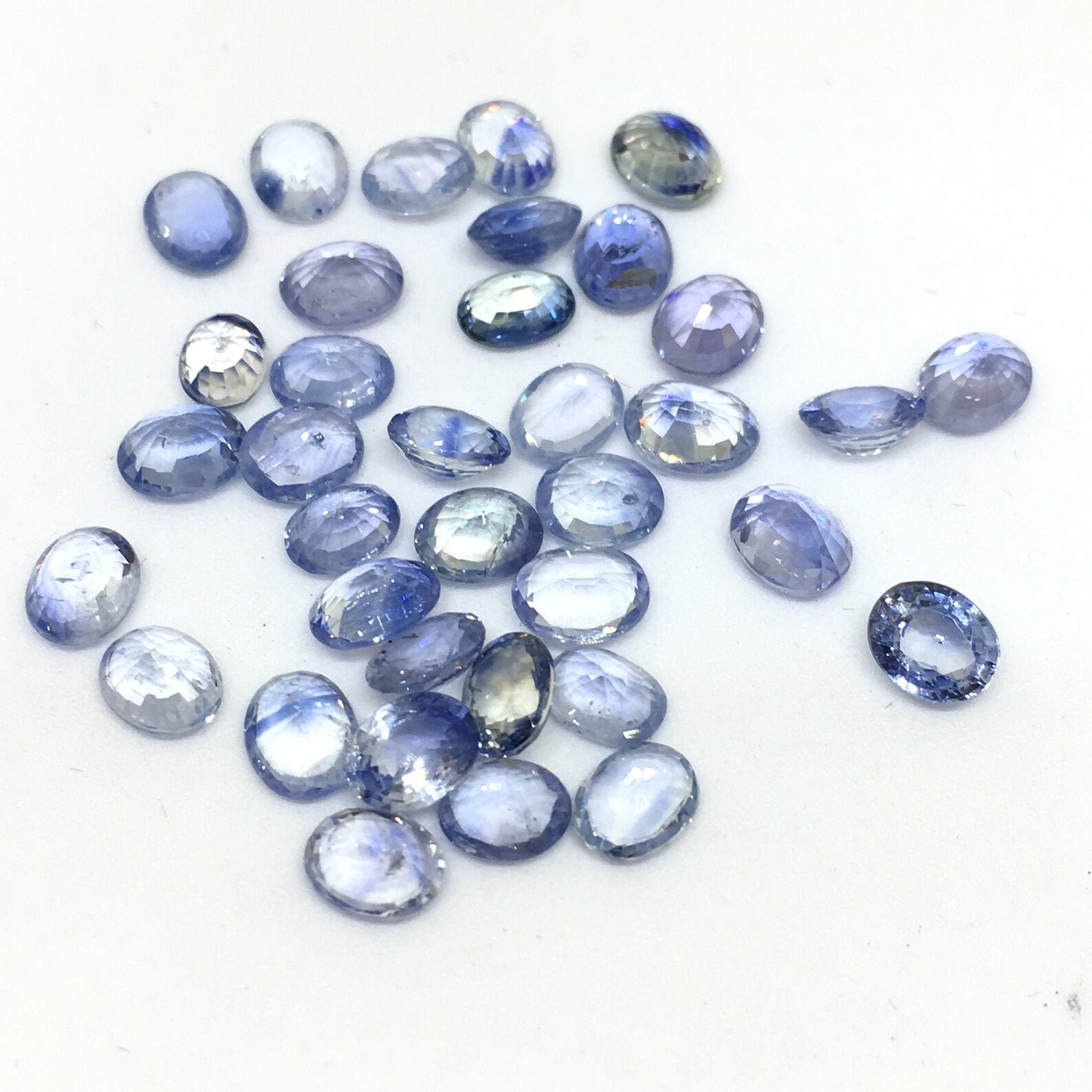 Blue Sapphire Natural ~ Light Blue Ceylon Lavender Sapphire Lot ~16.47 ...