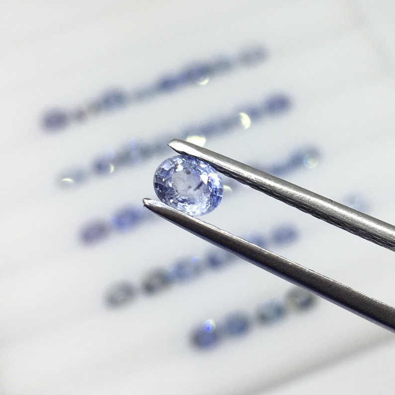 Blue Sapphire Natural ~ Light Blue Ceylon Lavender Sapphire Lot ~16.47 ...