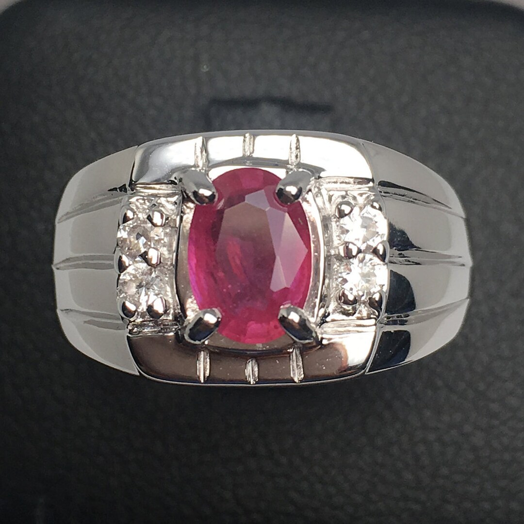 Handcrafted Natural African Ruby Ring - Fine 18K Gold Oval Cut Ruby ...