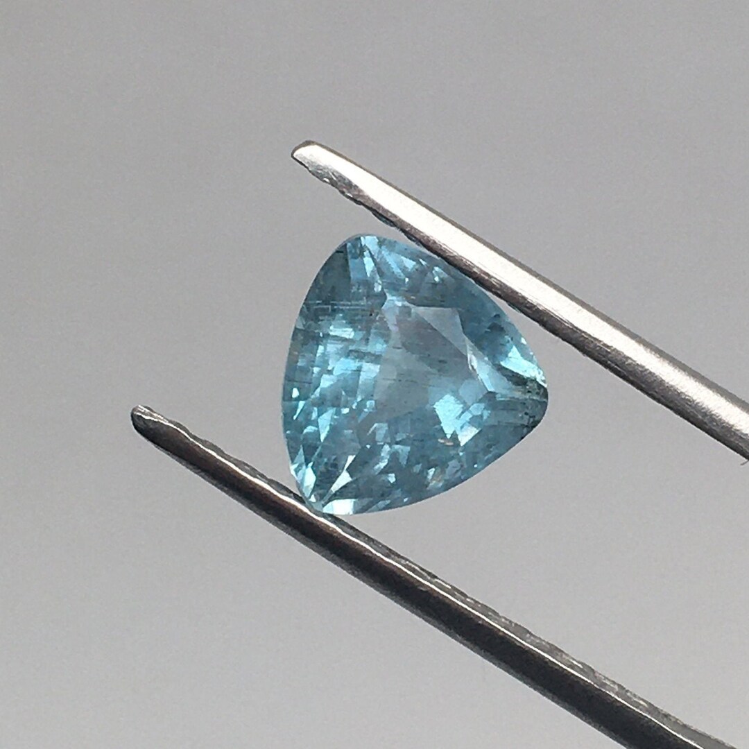 Ocean Blue Aquamarine Gemstone-1.5 Ct Natural March Birthstone-handcut ...