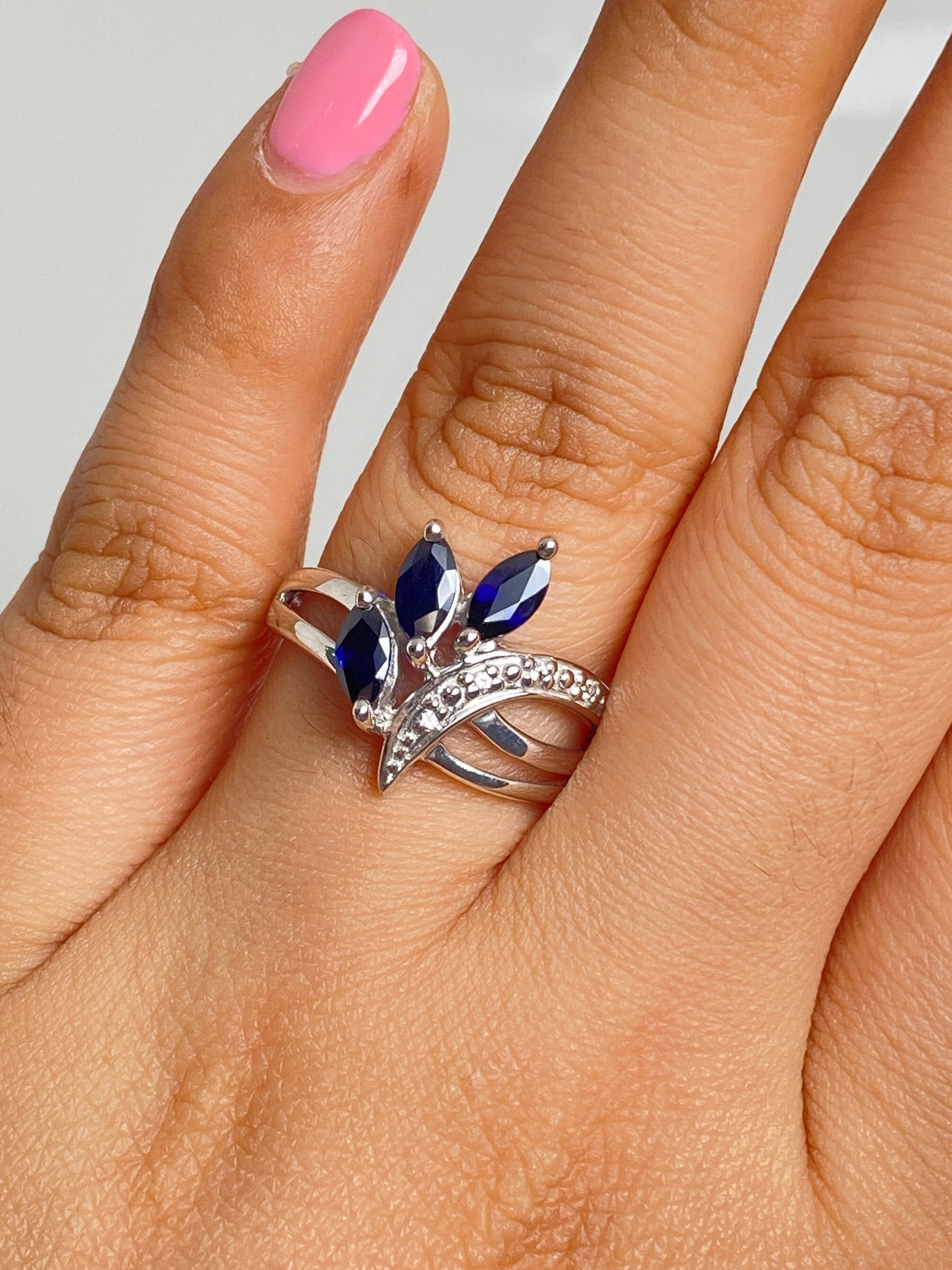 Natural Blue Sapphire Beautiful Sapphire Ring Sapphire | Etsy