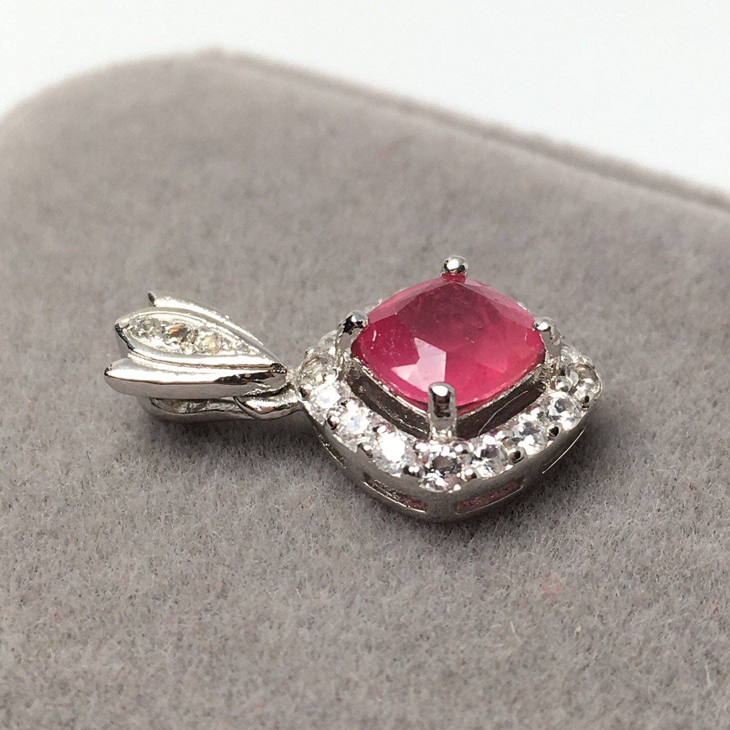 Vintage Style Ruby Pendant Ruby Jewelry Gemstone Pendant - Etsy