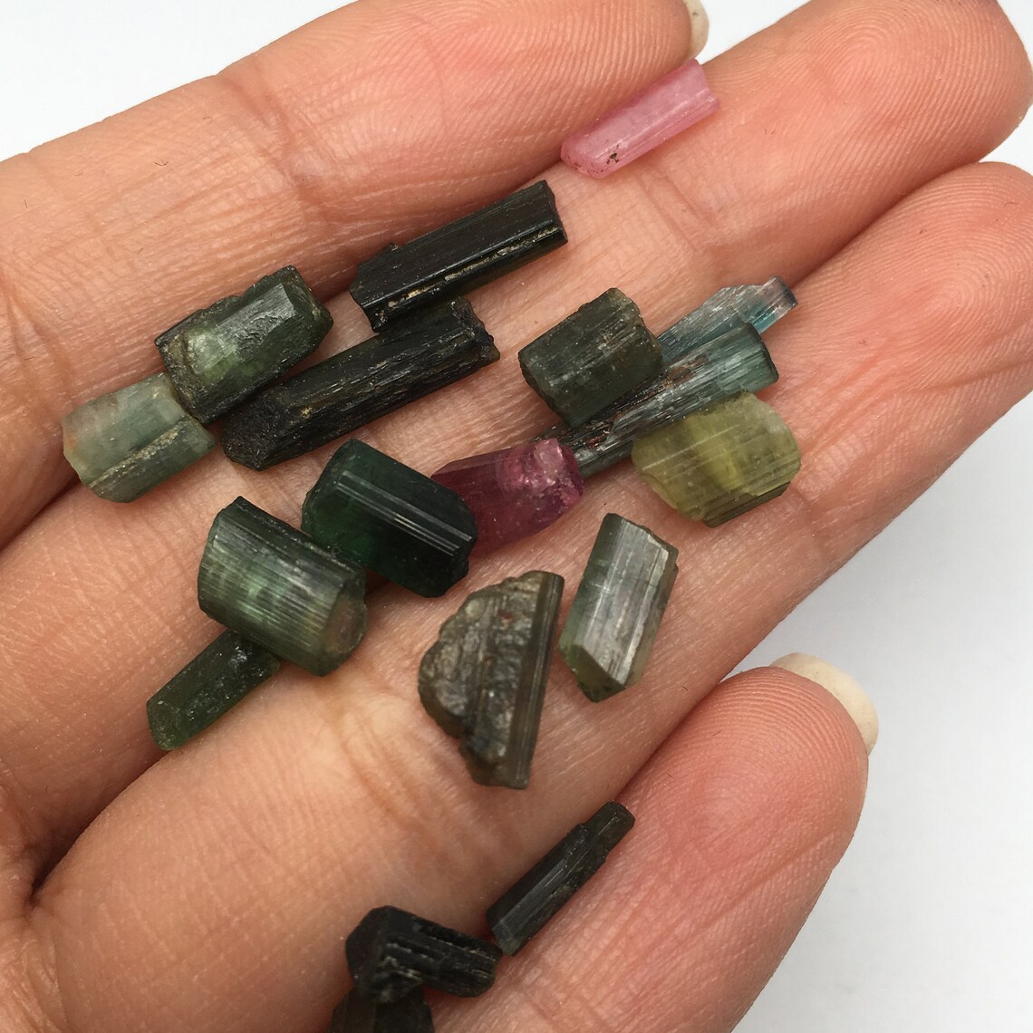 Natural Raw Tourmaline ~mix Green and Pink Tourmaline Rough ~healing ...